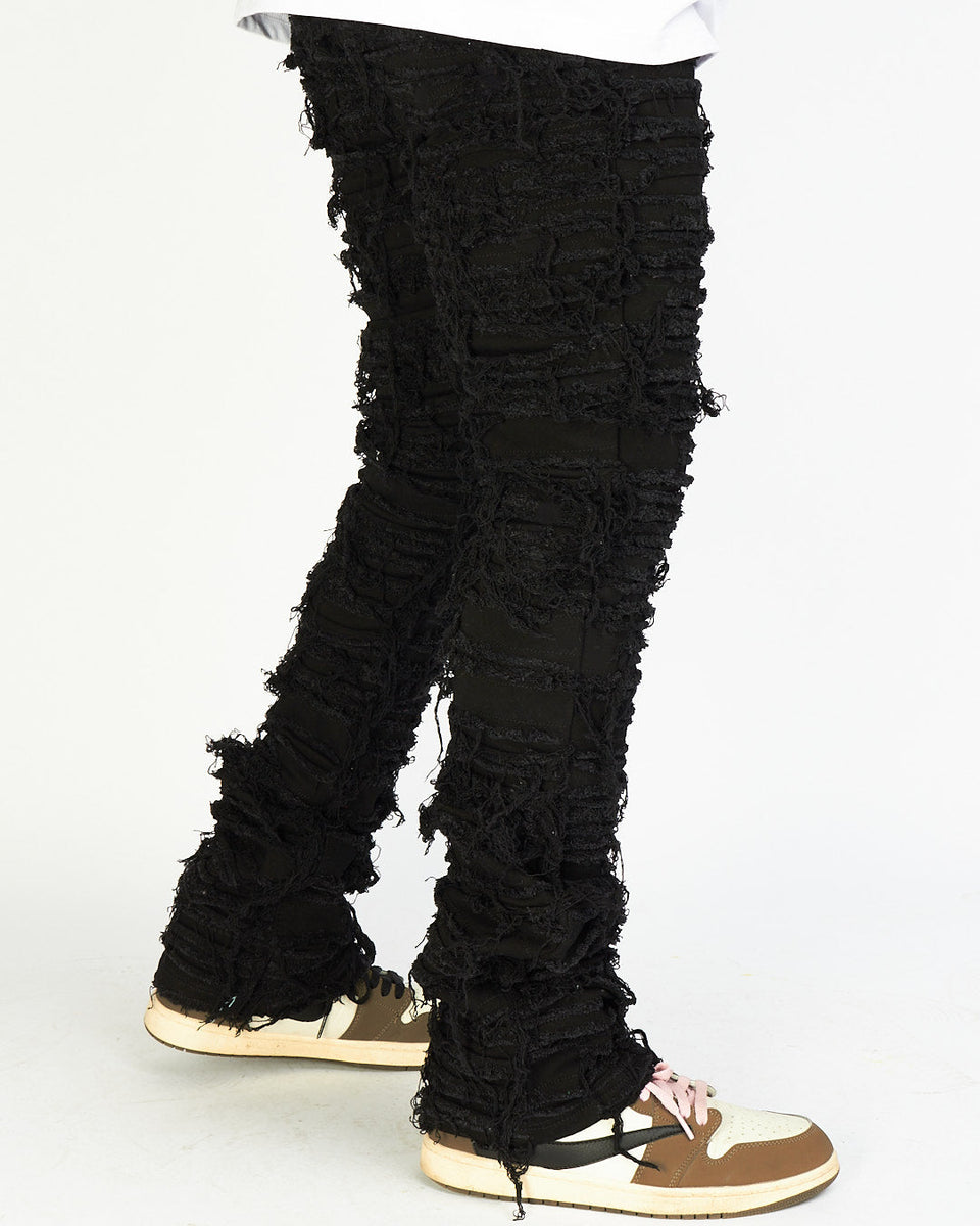 Politics Jeans - Thrashed Distressed Denim - Black - Debris 508